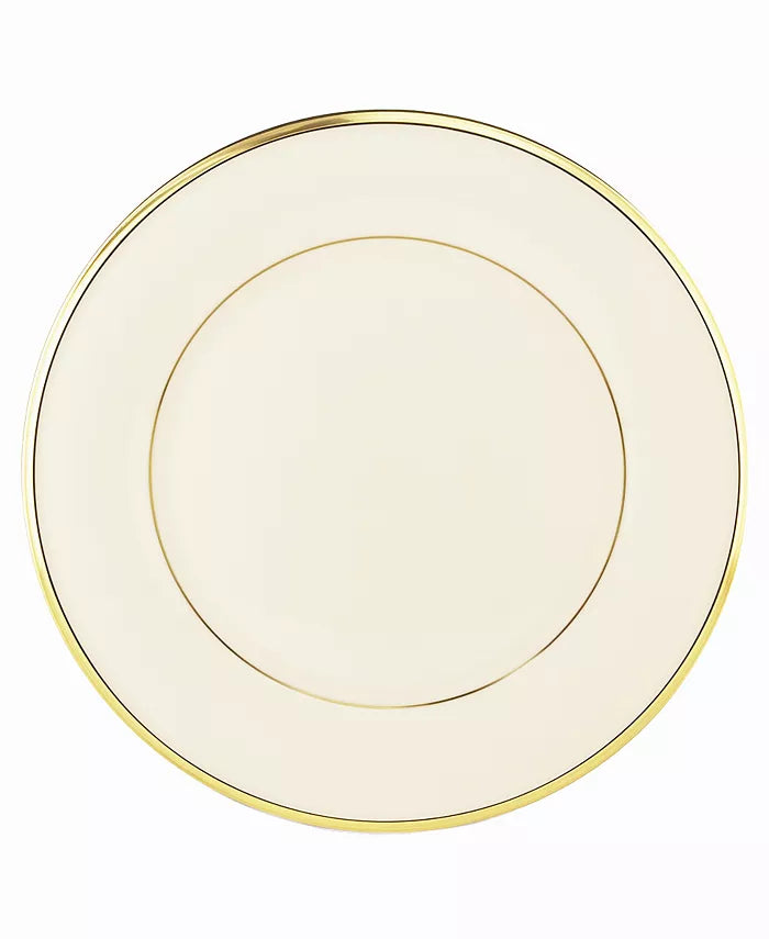 Lenox Eternal Ivory Double Gold Banded Rim Dinner Plate, 10.625 ...