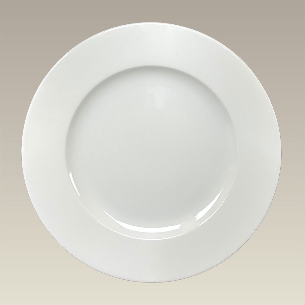11.87 " Warm White Rim Entree Plate, SELECTED SECONDS — Maryland China