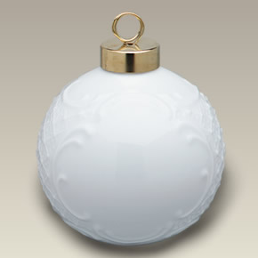 2.50" Embossed Ball Ornament — Maryland China