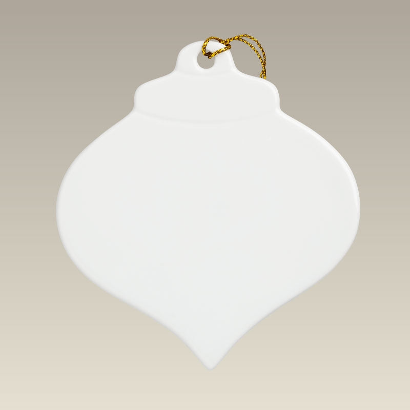 3.625" Wide Pointed Teardrop Ornament — Maryland China