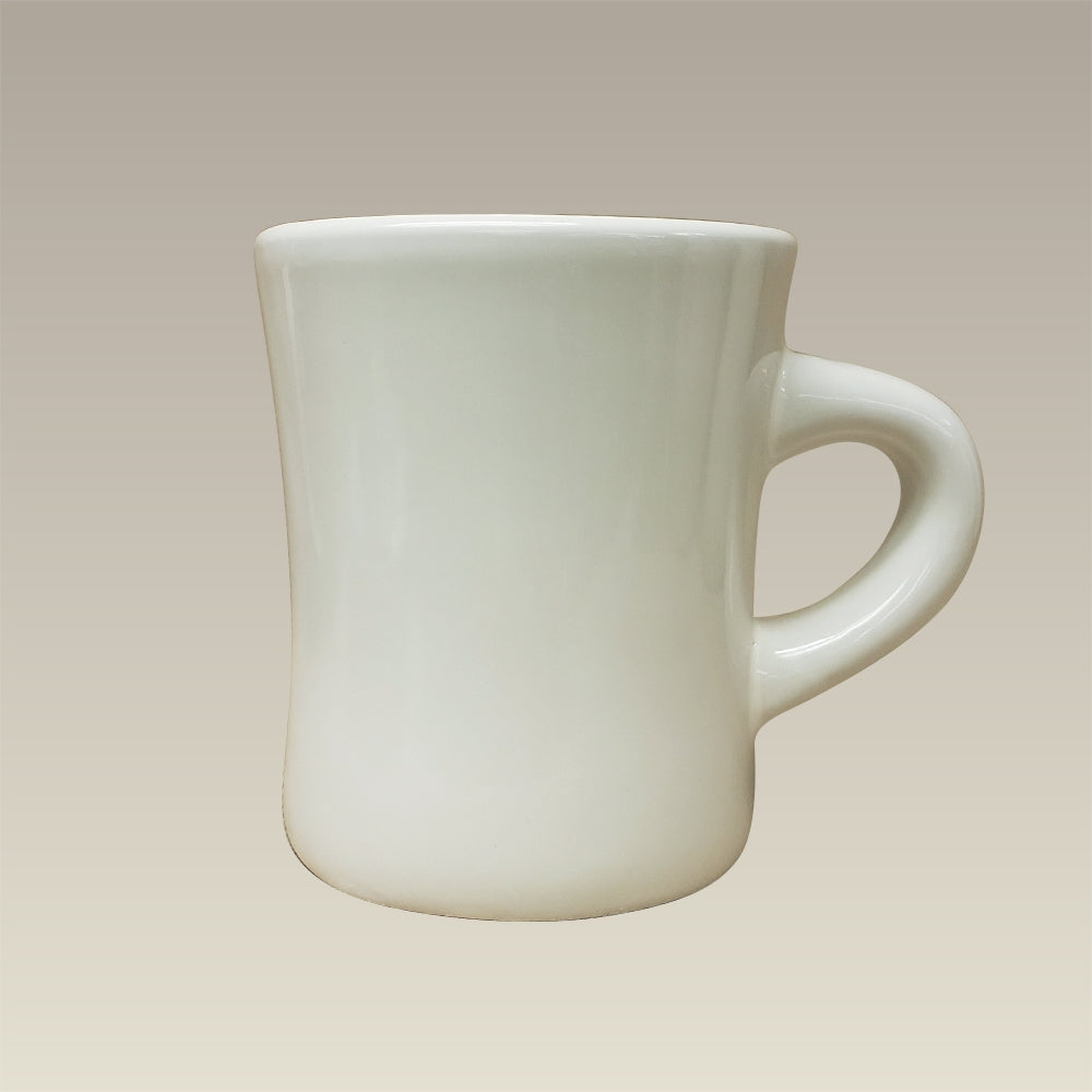 Cream Colored Stoneware Diner Shape Mug, 10 oz. — Maryland China