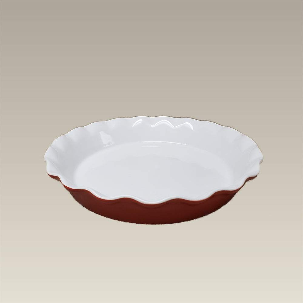 10" Red Pie Plate, SELECTED SECONDS — Maryland China