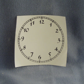 Clock Face Decal, Black, 3.5" — Maryland China